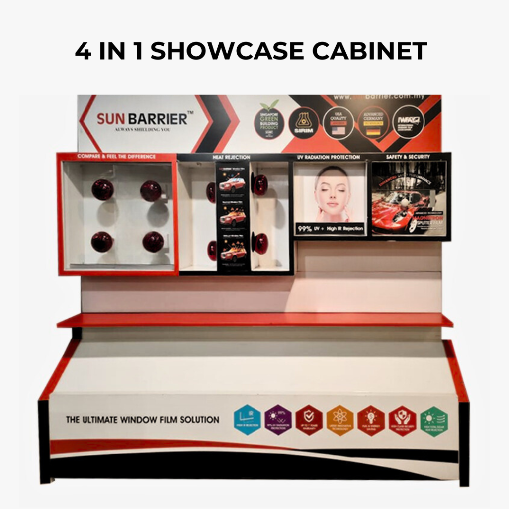 4 IN-1 SHOWCASE CABINET (NOT INCLUDE STICKER) - Window Film